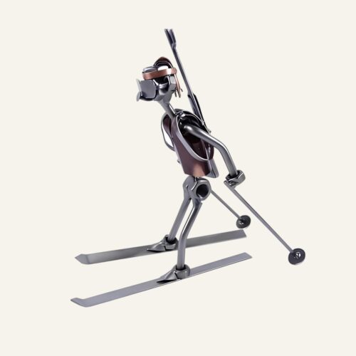 Figurine biathlon en métal - Cadeau biathlon unique