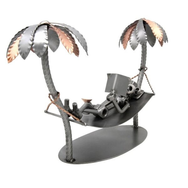 Cadeau retraite humour - Personnage sous les palmiers